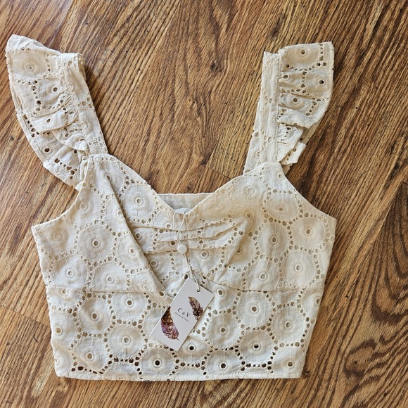 Chelsea & Violet | Tops | M Chelsea Violet Cottagecore Crop Top Tank ...